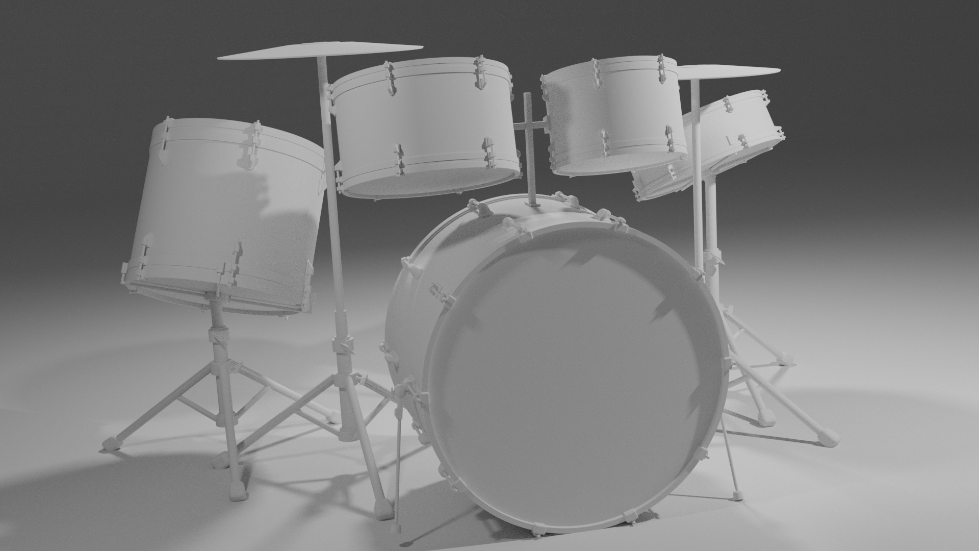 🥁 Scaled model of Drum Set・Free STL File for ・Cults